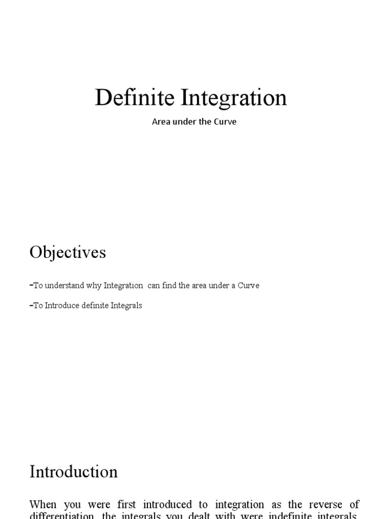Definite Integration | PDF | Integral | Area