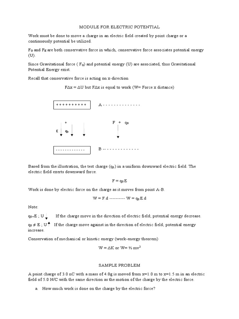 Module For Electric Potential | PDF