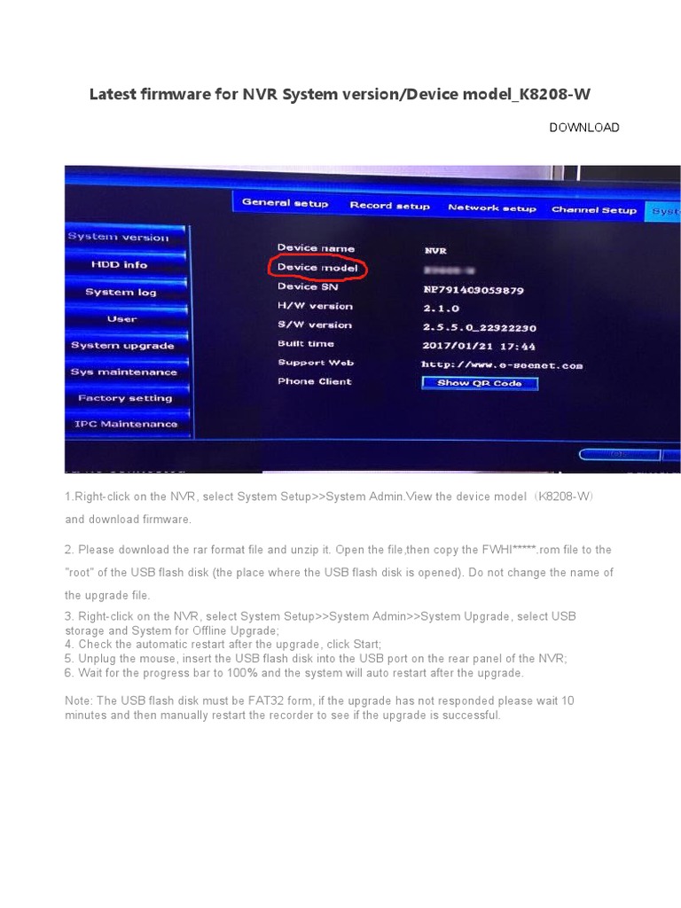 Latest Firmware For NVR System Version | PDF