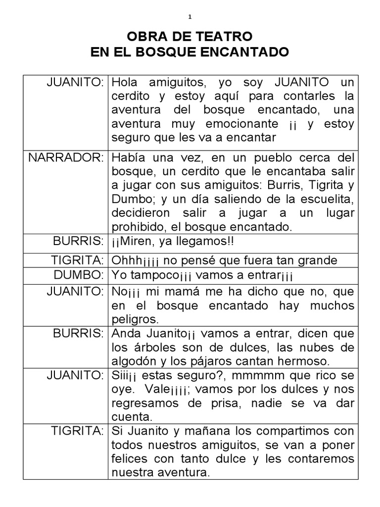 Guion en El Bosque Encantado | PDF