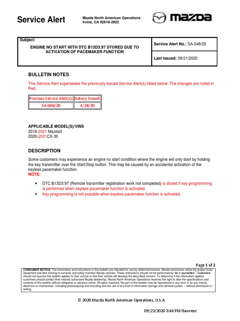 Mazda B13D3 - 97 PDF | PDF