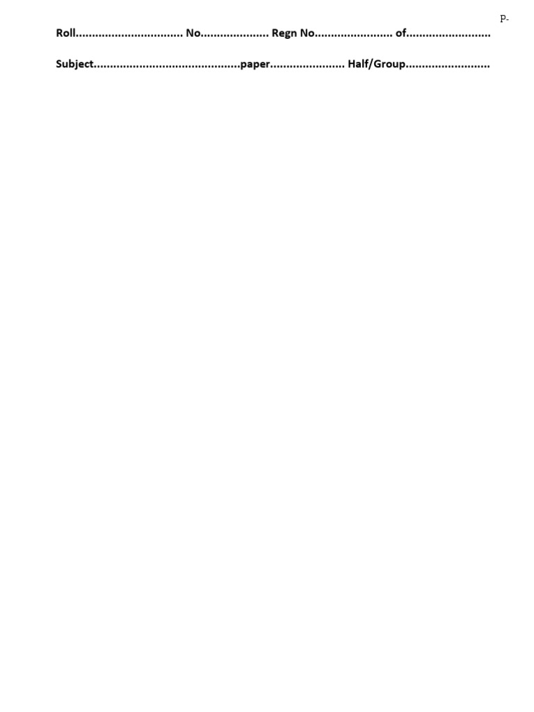 Ans Sheet Template PDF | PDF