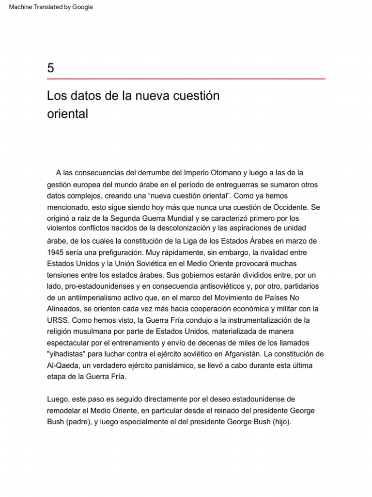 La Nueva Cuestion de Oriente. Español | PDF