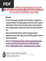 ORGANISATIONAL STRUCTURE OF COCA COLA COMPANY | PDF | Organizational ...