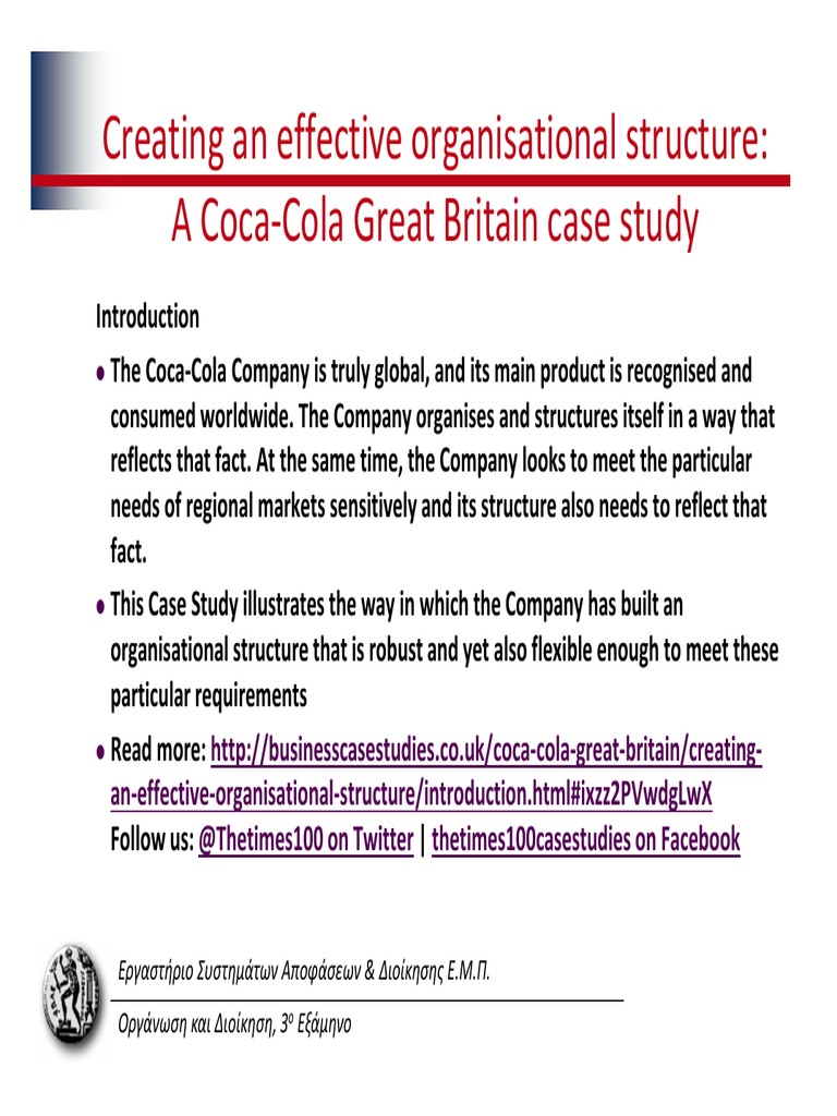 Coca-Cola's Flexible Organizational Structure | PDF | Business ...