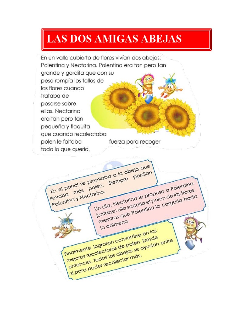 Las Dos Amigas Abejas Lectura 8 | PDF