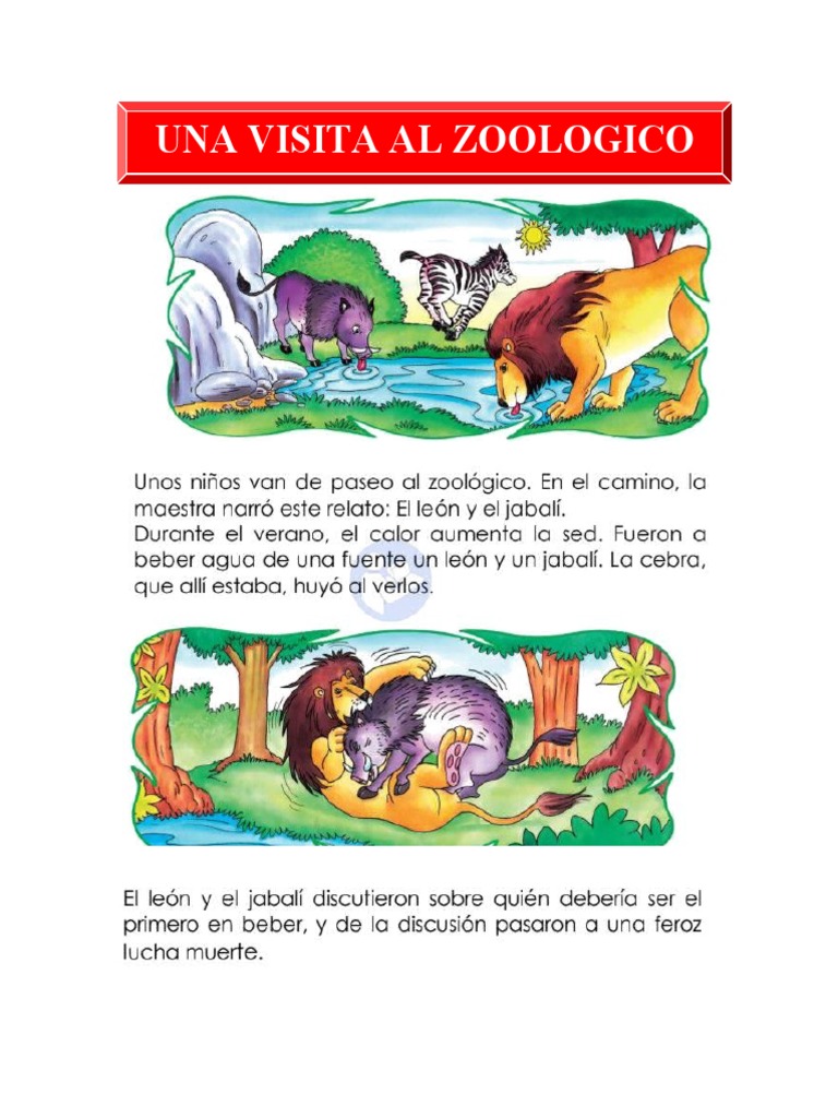 Una Visita Al Zoologico Lectura 12 | PDF