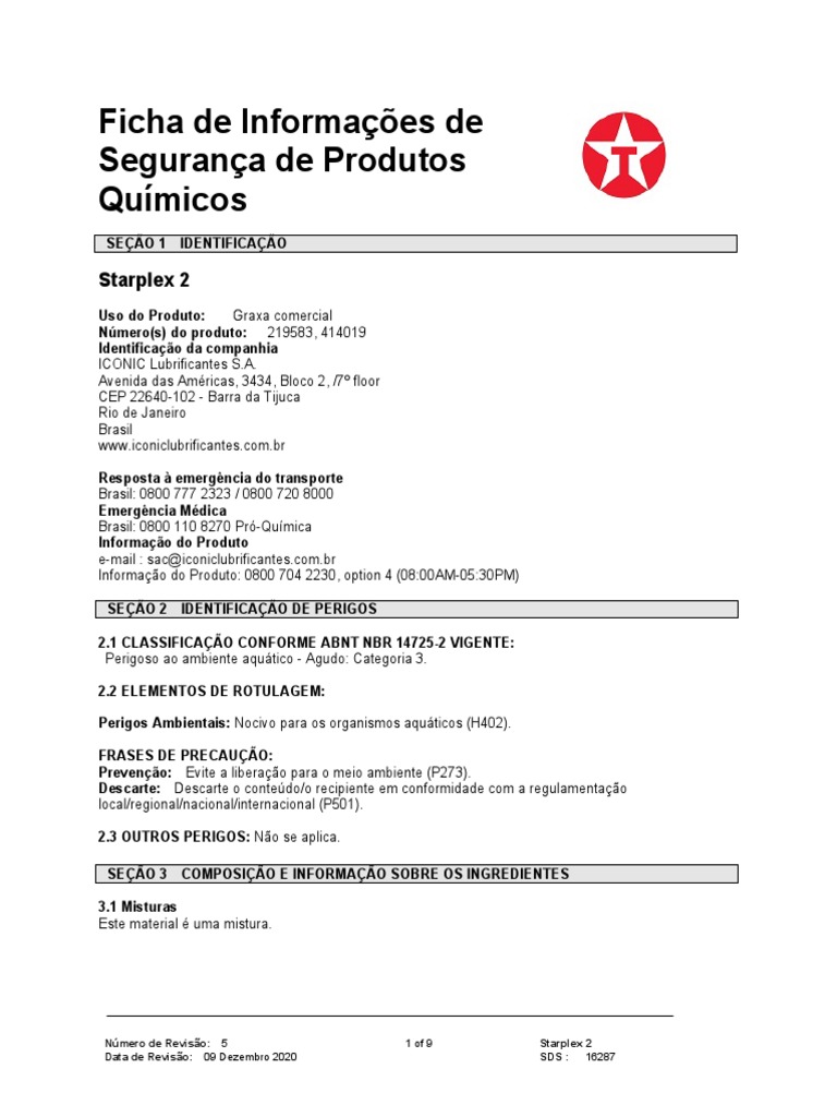 Fispq - Graxa Starplex 2 | PDF