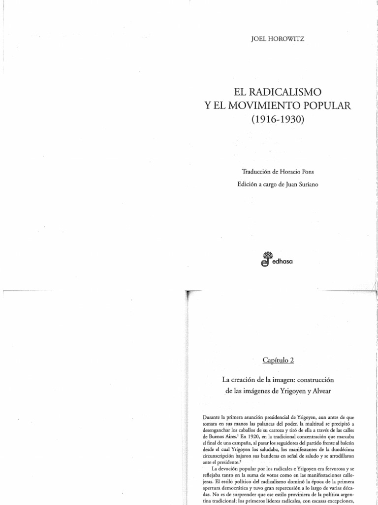 El Radicalismo y El Movimiento Popular 2 PDF | PDF