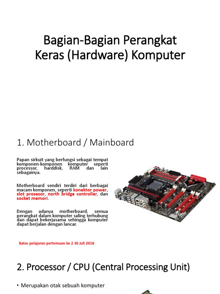 3.2 Bagian-Bagian Perangkat Keras (Hardware) Komputer Isra | PDF | Game ...
