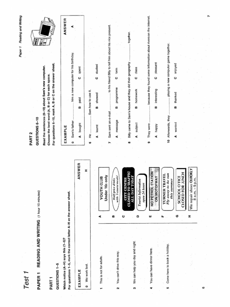 Ket 3 Test 1 | PDF