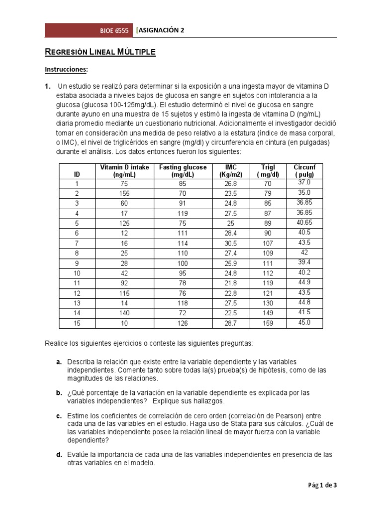 BIOE 6555 - Asig 2 PDF | PDF