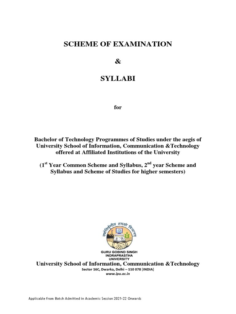IPU BTech CSE Syllabus All 4 Year PDF | PDF IPU BTech CSE Syllabus All 4 Year PDF | PDF
