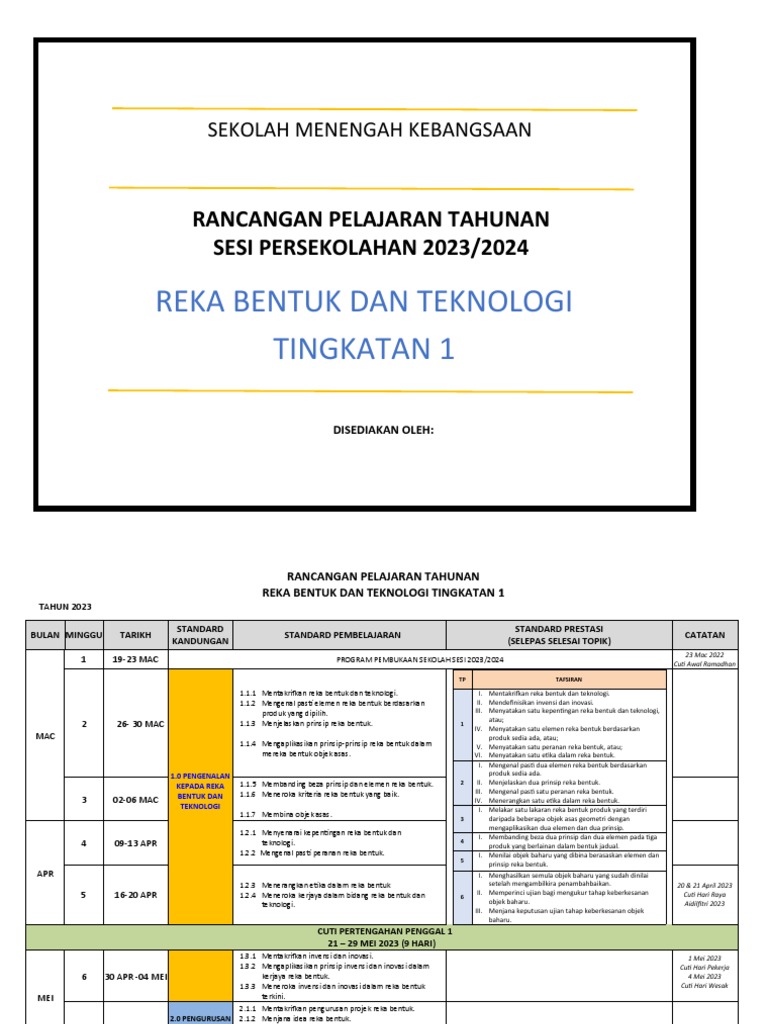 RPT RBT T1 2023 | PDF