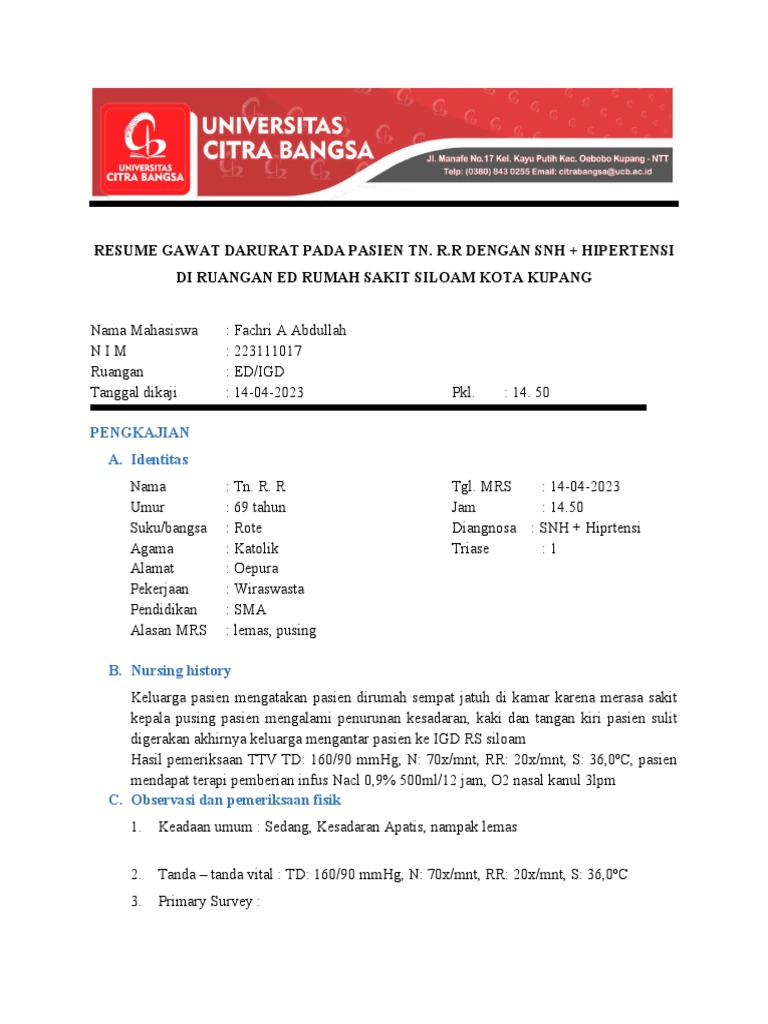 RESUME SNH Day3 | PDF