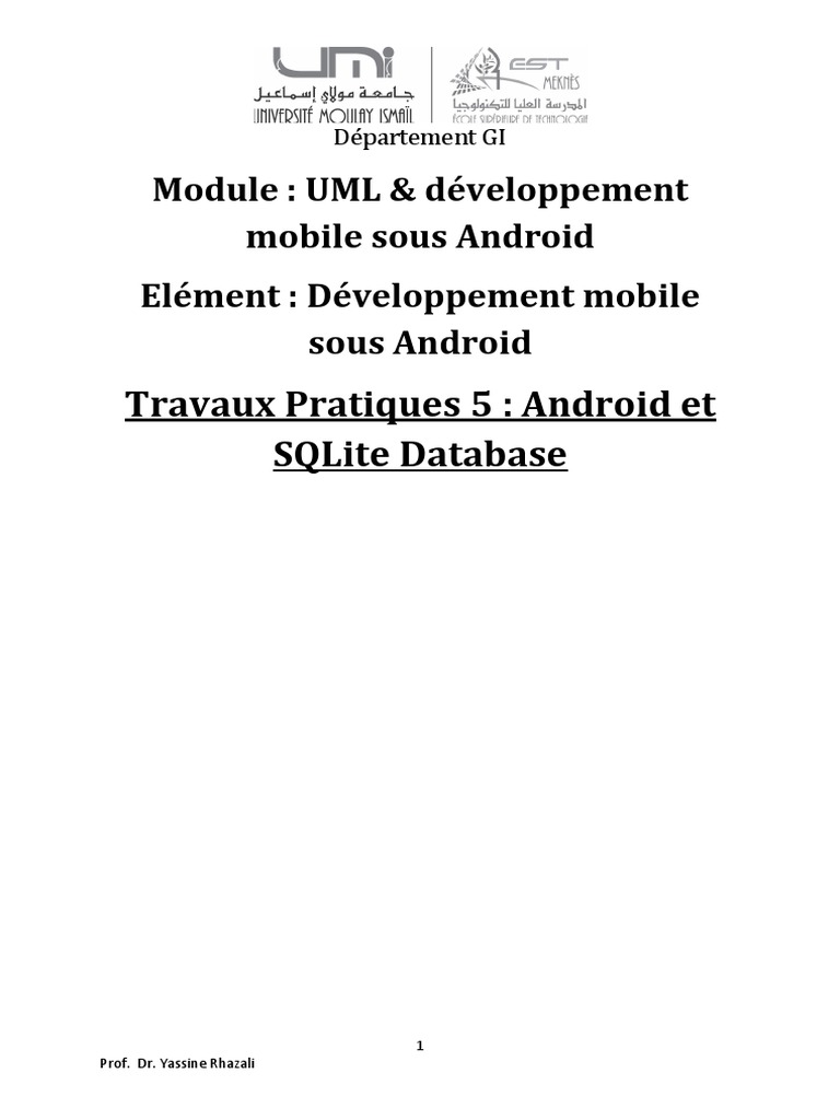 TP - 5 - Développement Mobile | PDF | Affaires | Ordinateurs