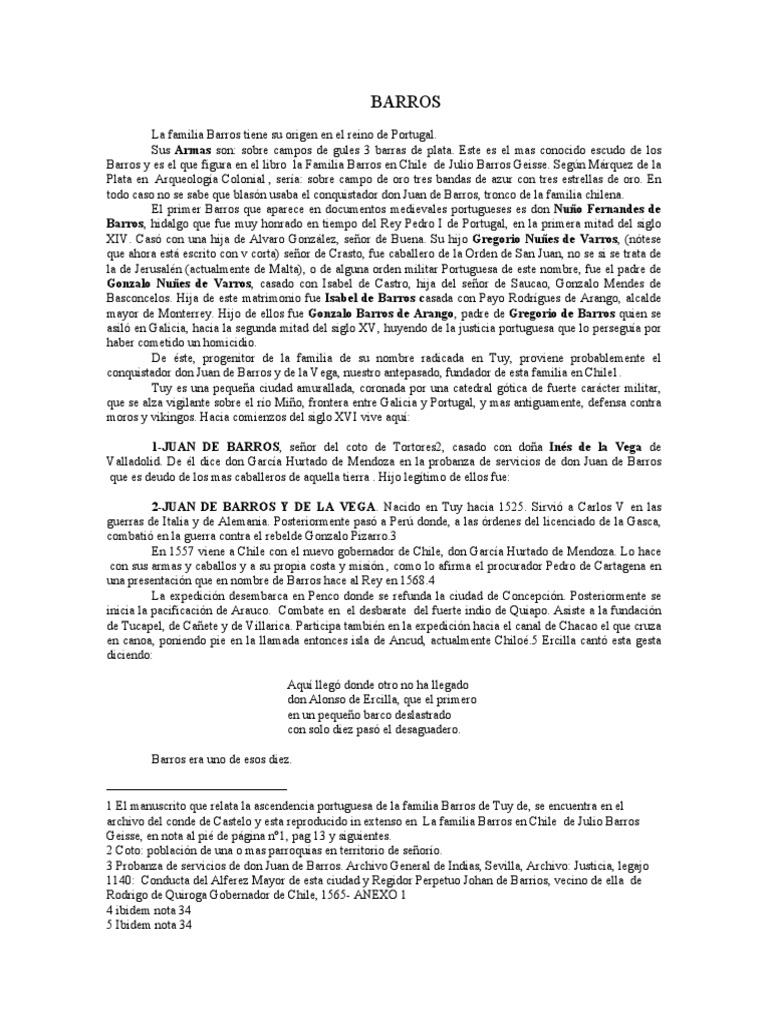 Historia Barros | PDF