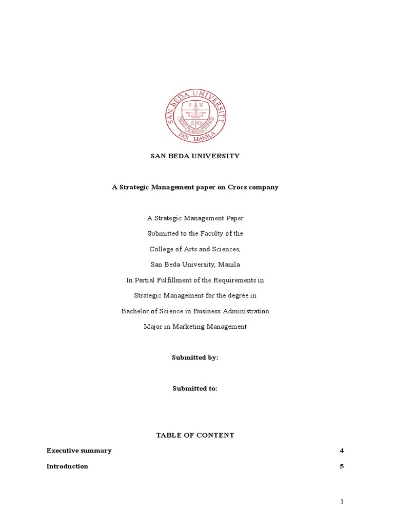 Strategic Analysis of Crocs Inc. | PDF | Business