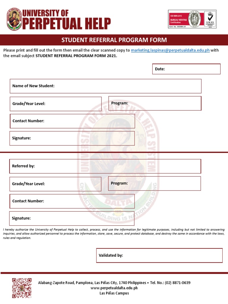 LP Student Referral Program Form 2021 | PDF