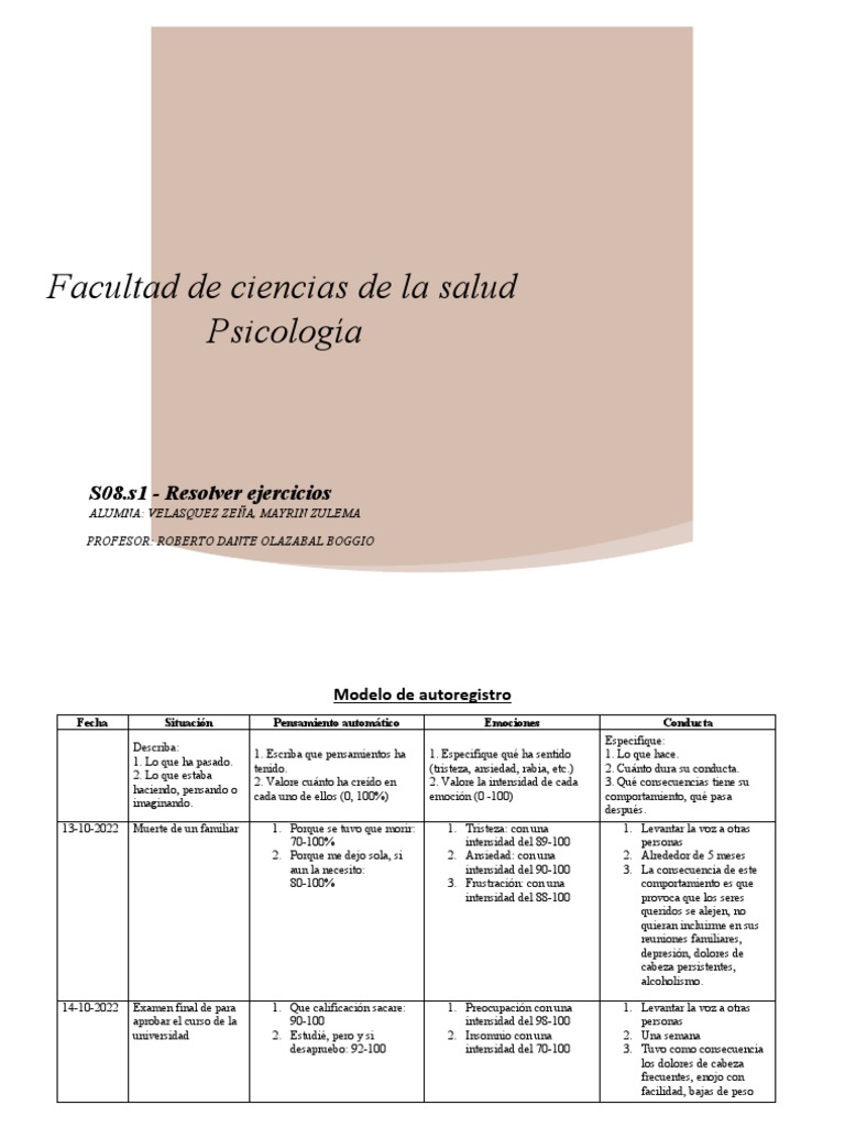 Modelo de Autoregistro | PDF Modelo de Autoregistro | PDF