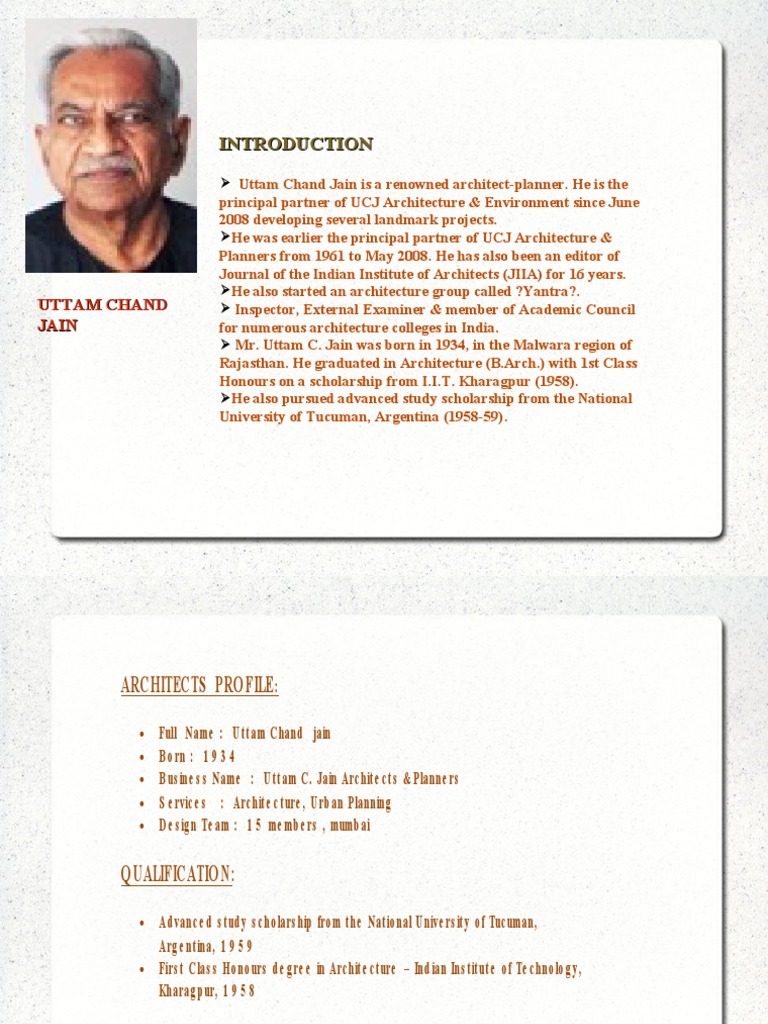 Renowned Indian architect Uttam Chand Jain and his philosophy of design ...