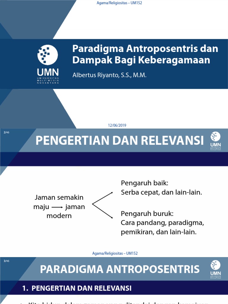 Paradigma Antroposentris Dan Dampak Bagi Keberagamaan | PDF
