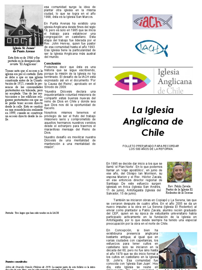 La Iglesia Anglicana de Chile PDF | PDF | Iglesia Católica | anglicanismo