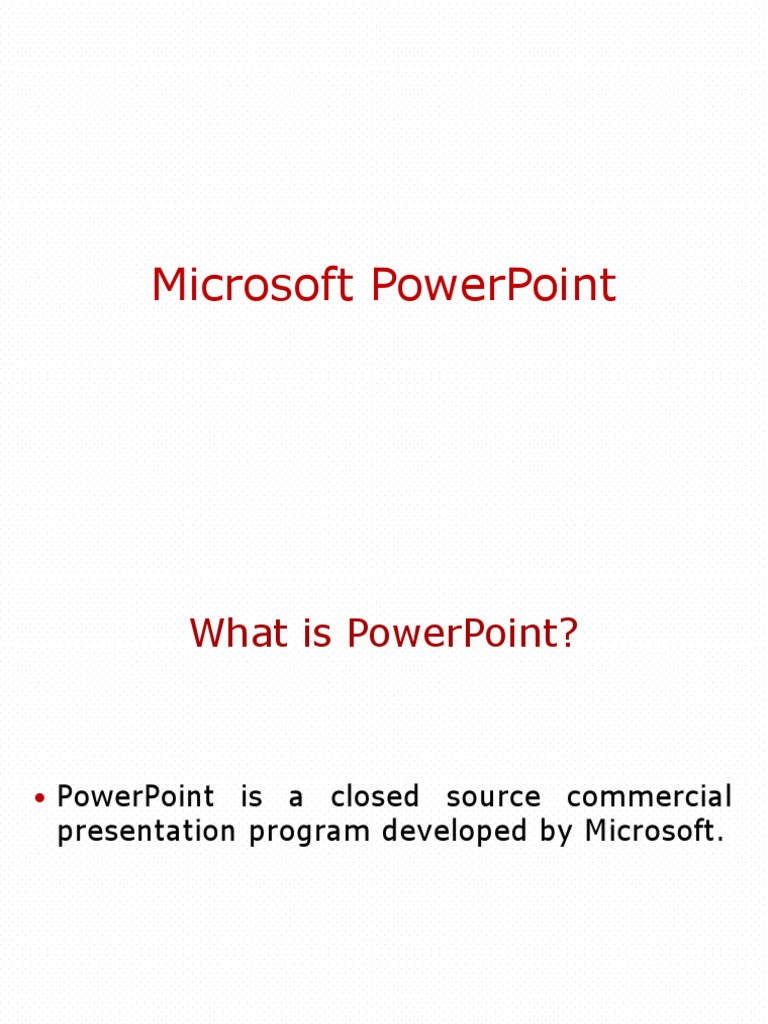 MS Powerpoint Basics | PDF