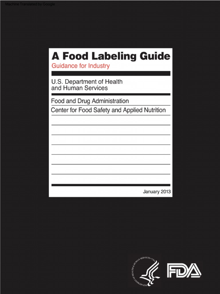 Guía de Etiquetado de Alimentos FDA | PDF