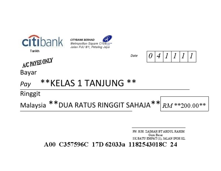 Mock Cheque | PDF