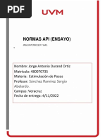 Normas API en Ingeniería Mecánica | PDF | Presión | Agua
