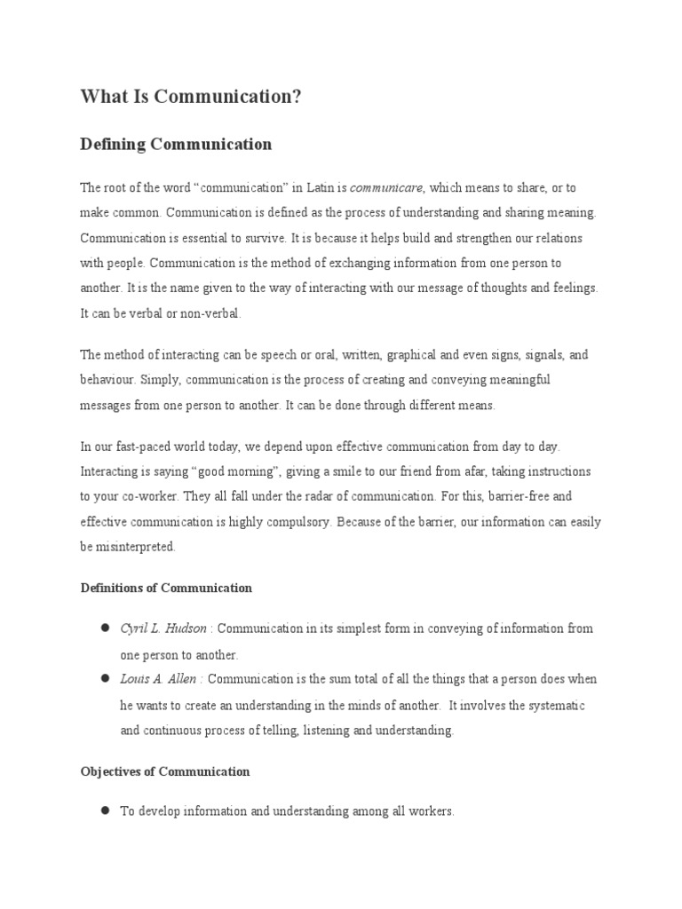 Unit I Communiction Skills | PDF