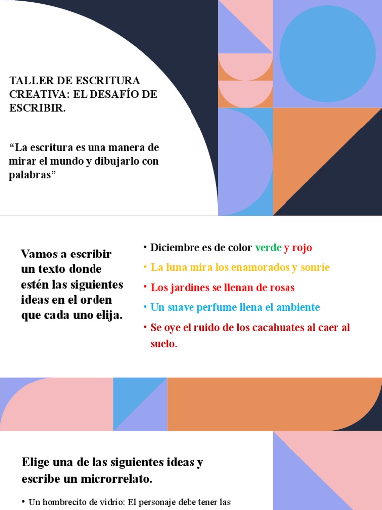Taller de Escritura Creativa: Desafíos | PDF