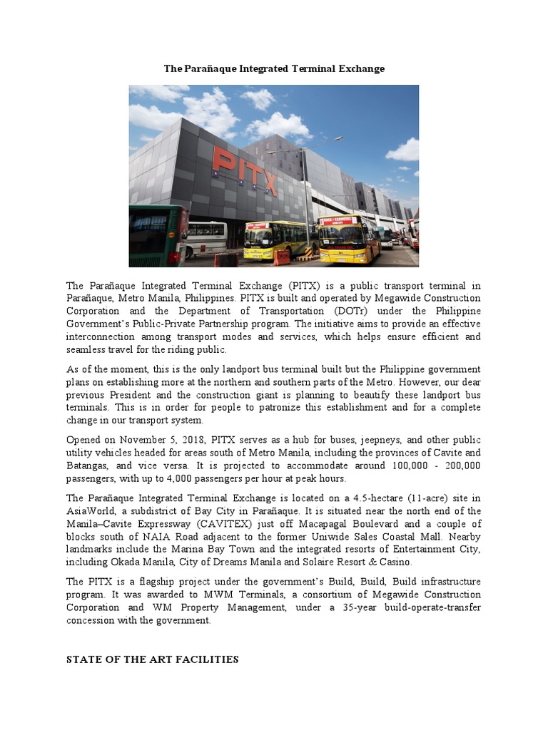 The Parañaque Integrated Terminal Exchange | PDF
