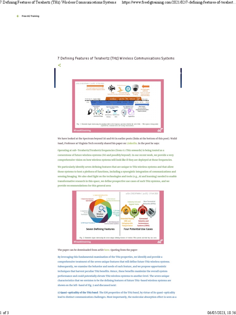 THz Wireless Communication Features | PDF | Terahertz Radiation | Radio ...