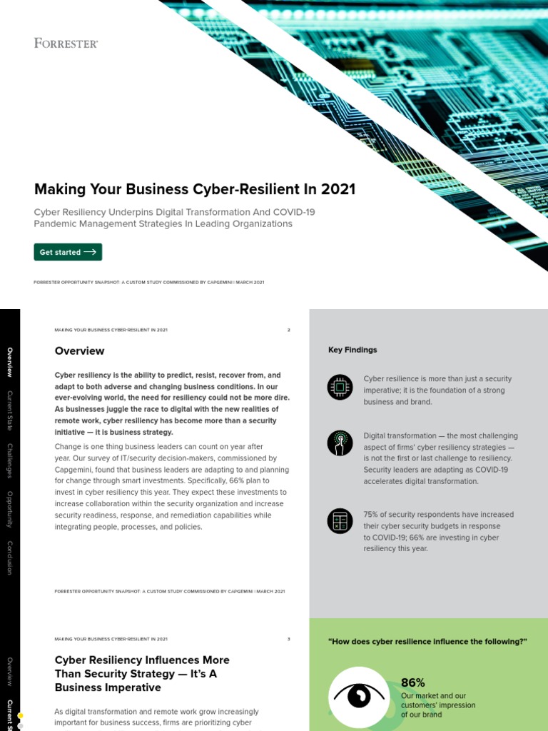 Capgemini - Cyber Resilience Study | PDF
