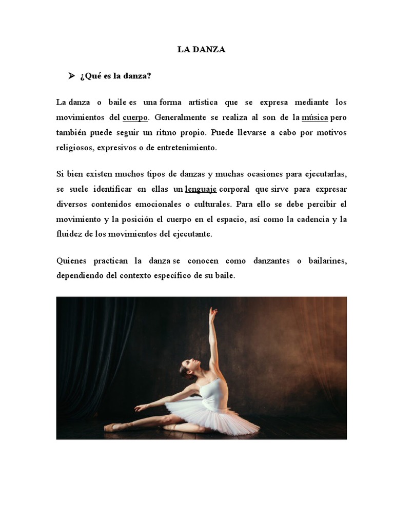 Definicion de La Danza | PDF