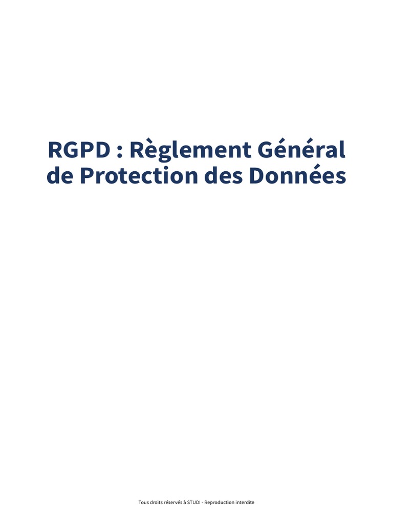 RGPD Papier PDF | PDF