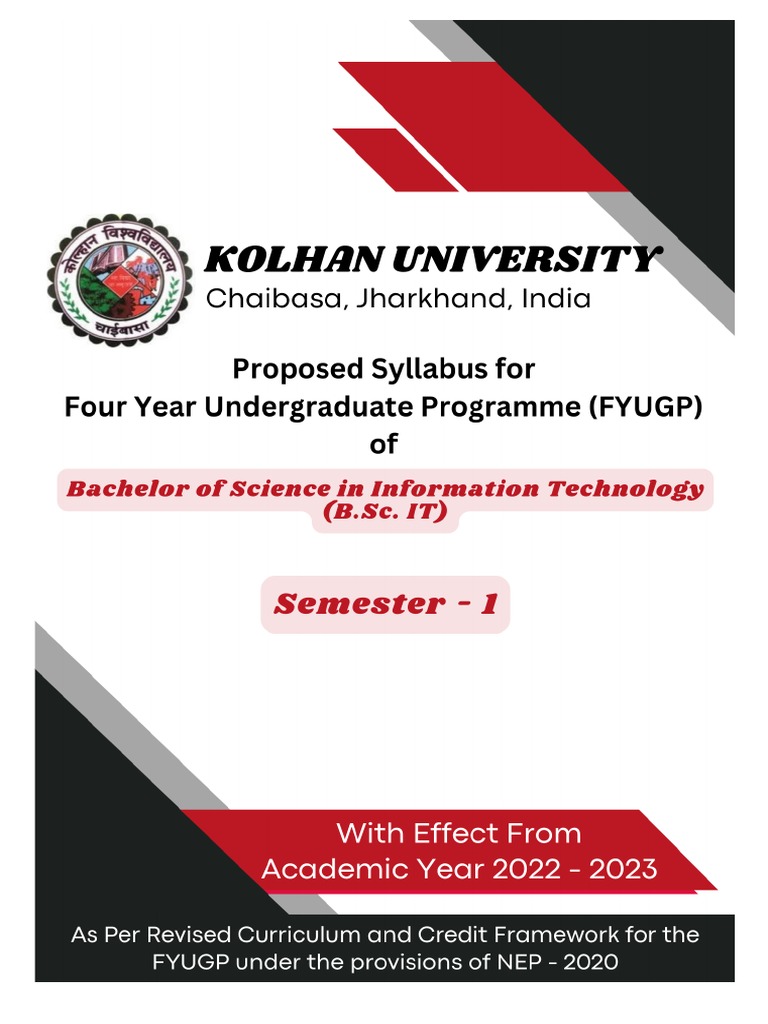 B.Sc. IT Syllabus For FYUGP Course PDF | PDF