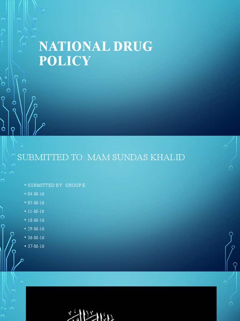 National Drug Policy | PDF | Policy | Strategic Planning