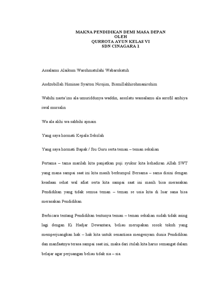 pidato-pentingnya-pendidikan | PDF