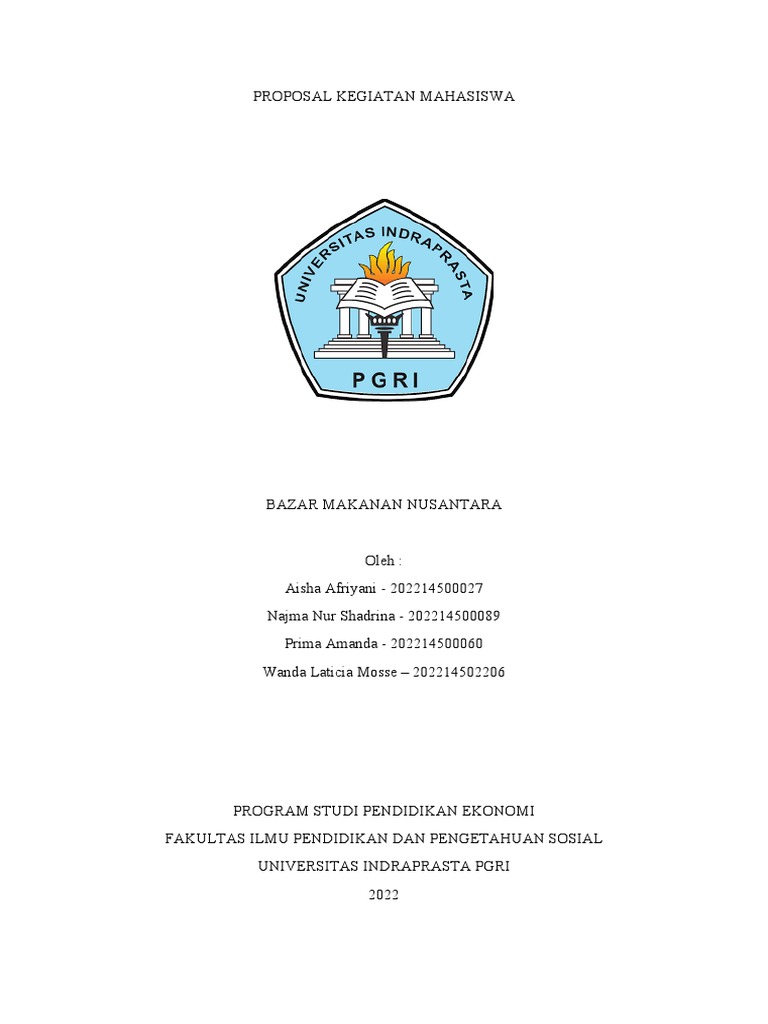 Proposal Kegiatan Mahasiswa | PDF