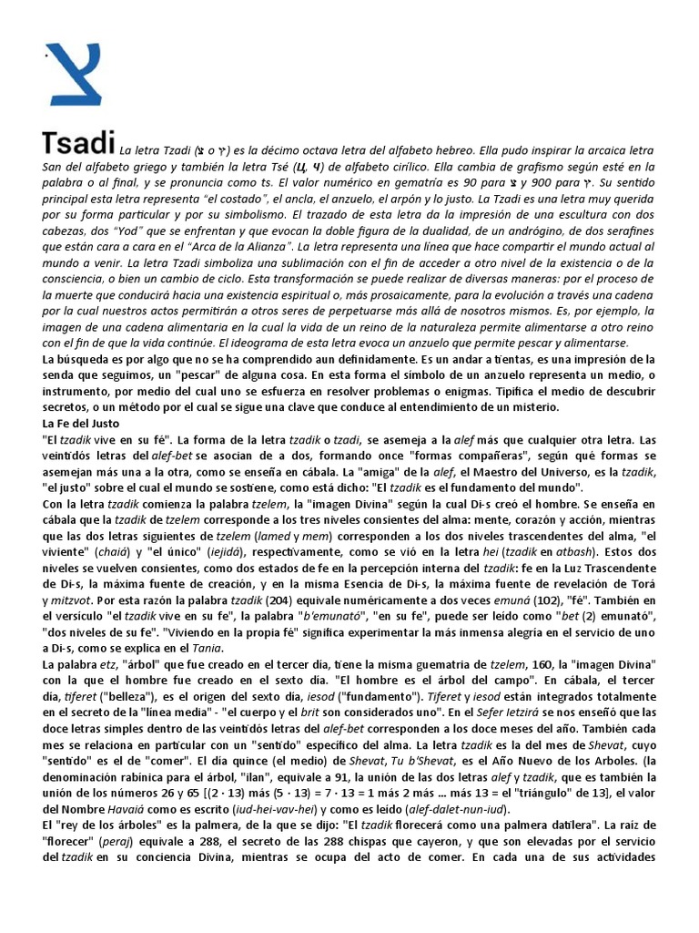 18-TZADI | PDF | Kábala | Dios