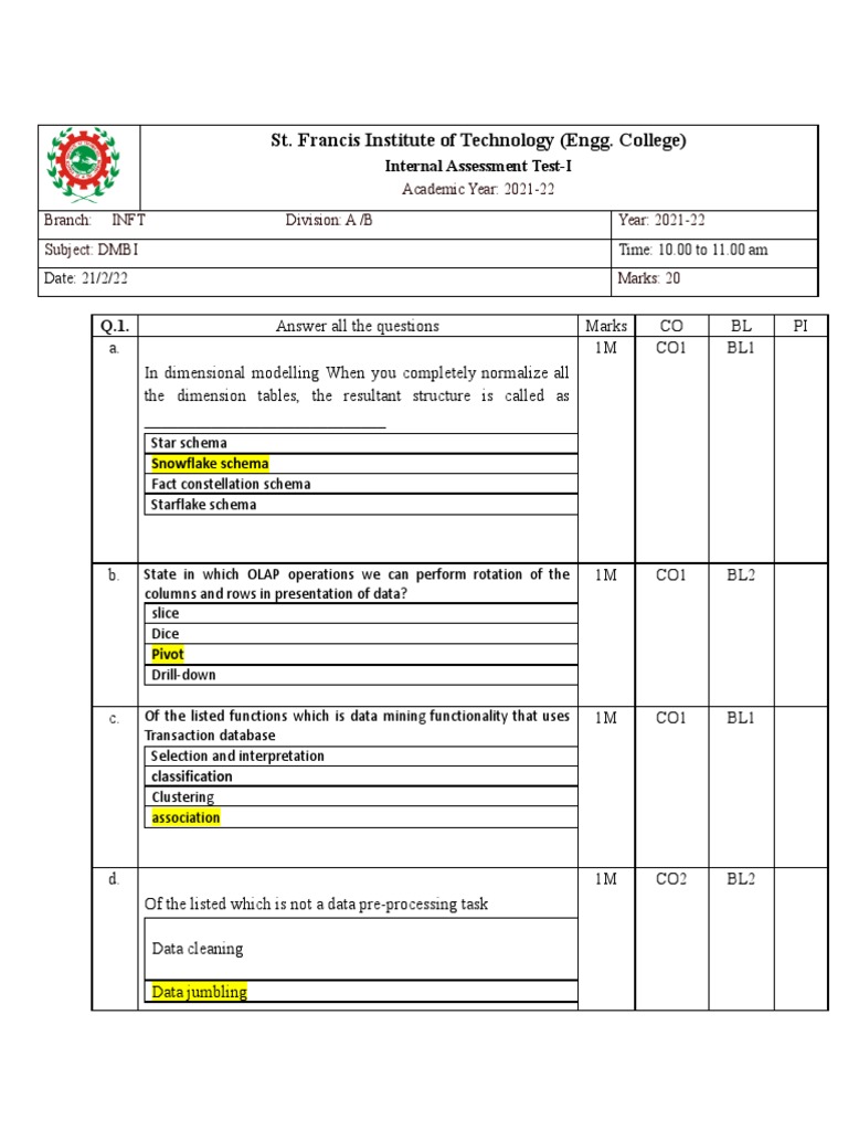 Iat Paper Jan June 22 Dmbi Div A B Solution Pdf Odds Applied