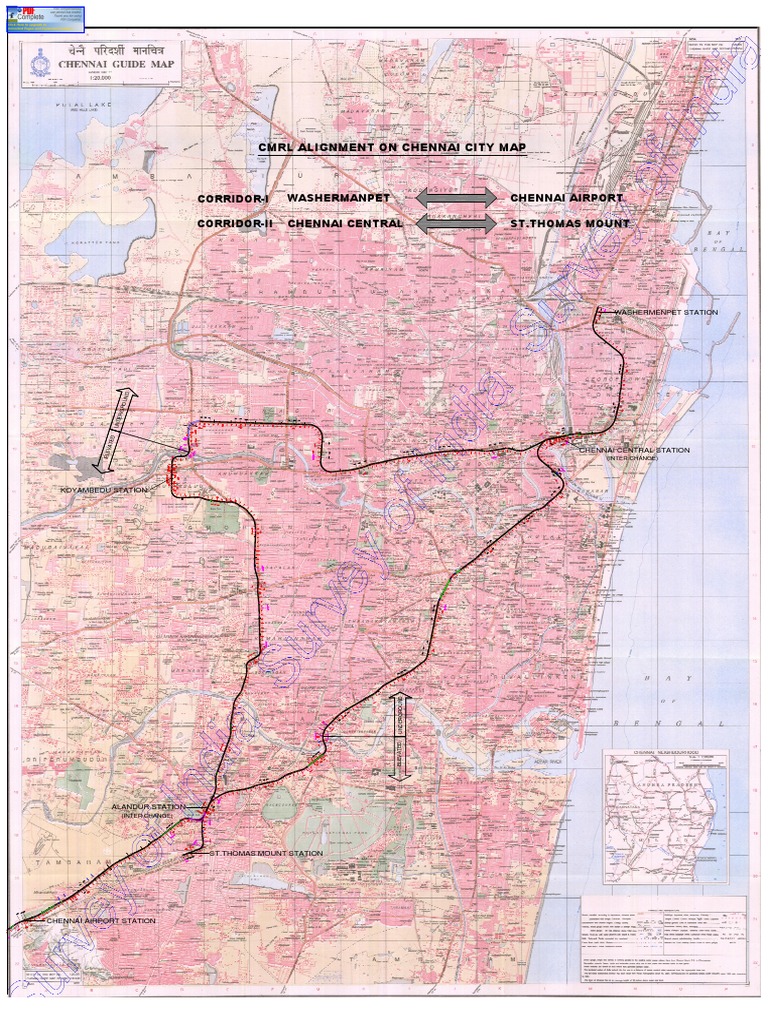 Chennai Metro Rail Alignment Map | PDF