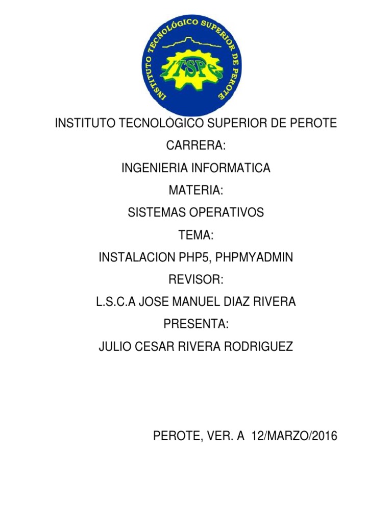 Instalacion Apache Php5 PhpMyAdmin PDF | PDF | Informática