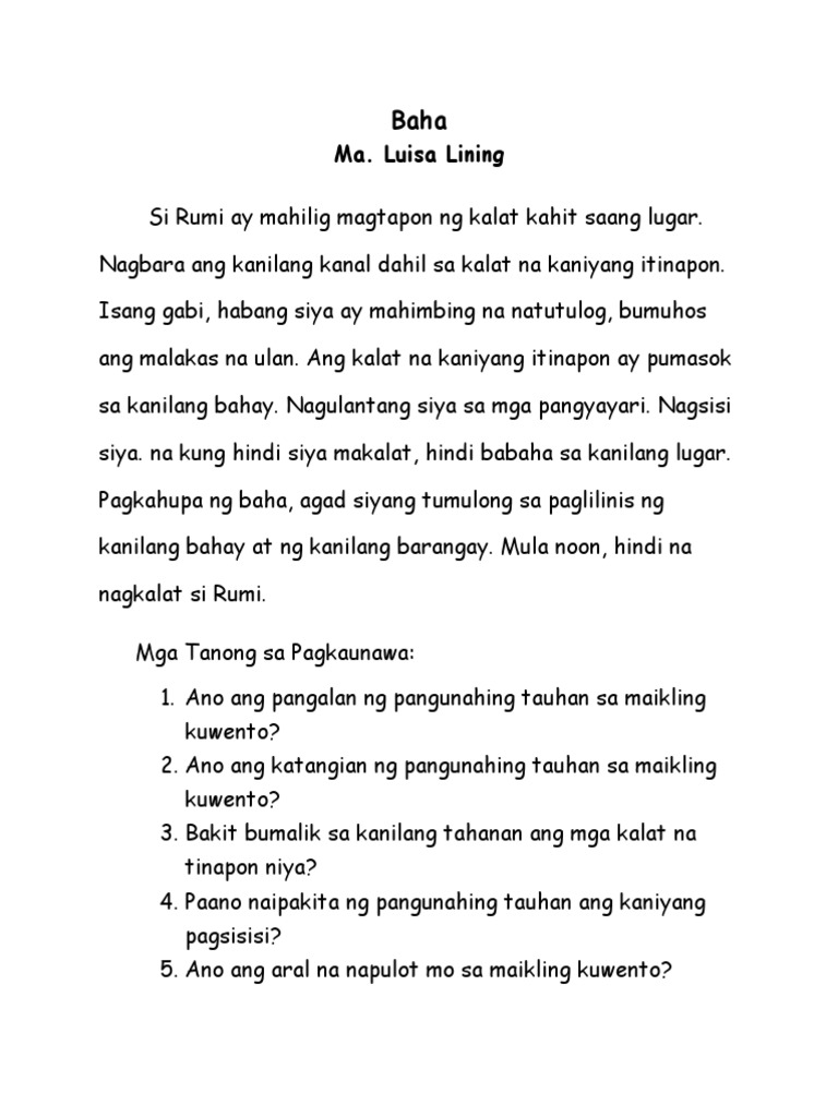 Reading Materials (Filipino&english) | PDF