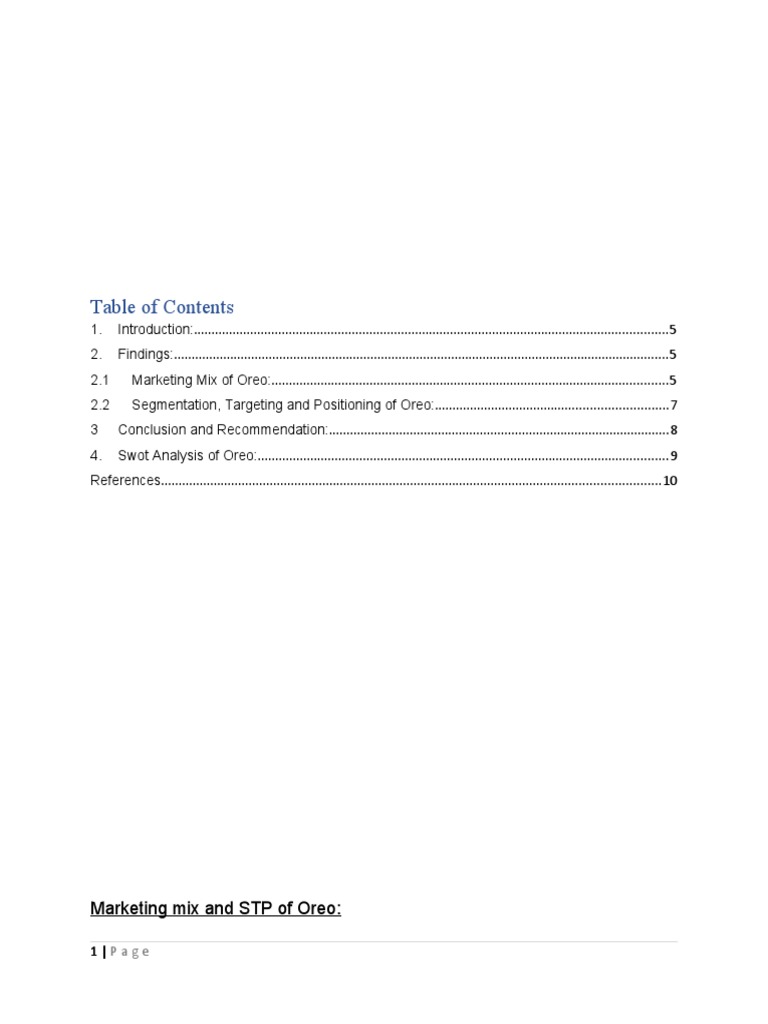 Oreo Marketing Strategy and Analysis | PDF | Business
