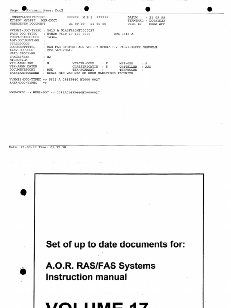 1434 RAS - FAS Systems Aor Vol.17 HFDST 7.2 Fabrieksdoc. Vervolg PDF | PDF