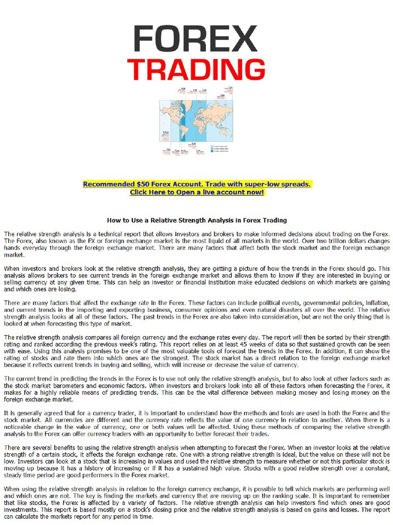 Forex Trading Using Relative Strength Analysis | PDF